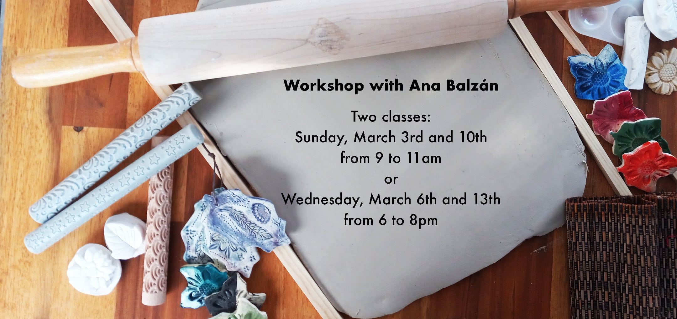 Ceramic Workshop: Safety, Slab Rolling, Tile Texture Decorating - NoBo ...